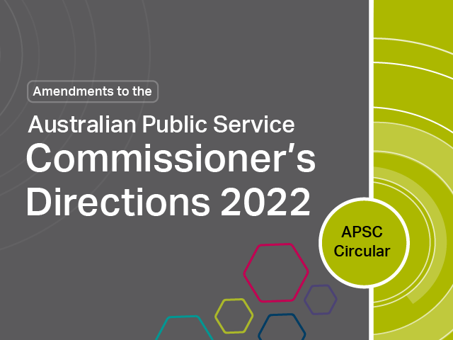 Circular 20236 Amendments To The Australian Public Service